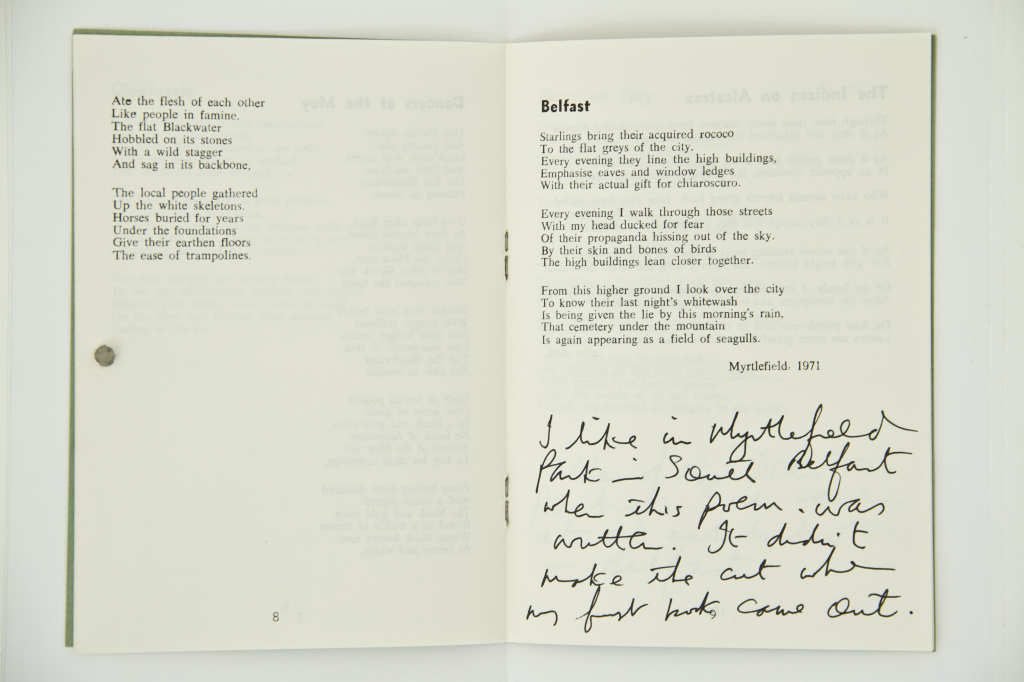 Annotations by Paul Muldoon