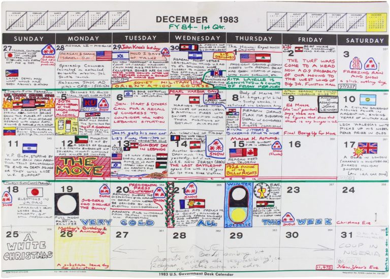 A Disgruntled Federal Employee’s 1980s Desk Calendar