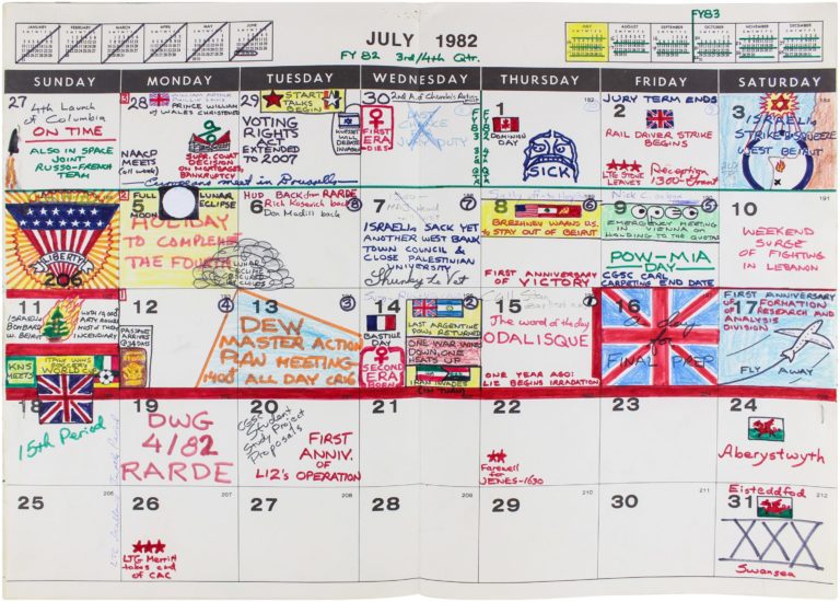 A Disgruntled Federal Employee’s 1980s Desk Calendar