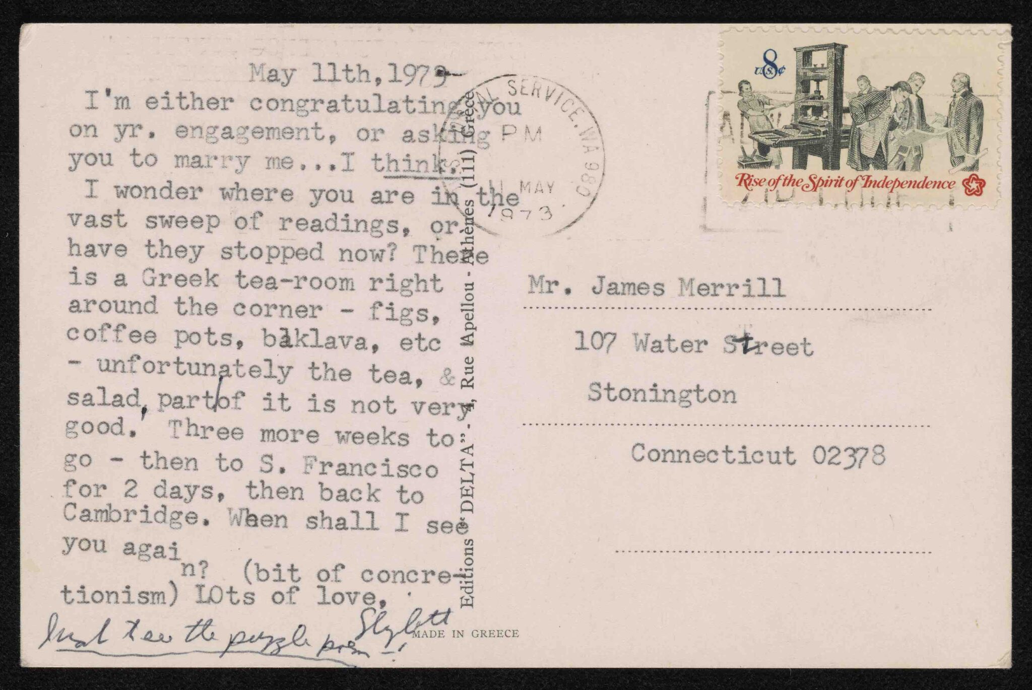 Postcards from Elizabeth Bishop by Langdon Hammer